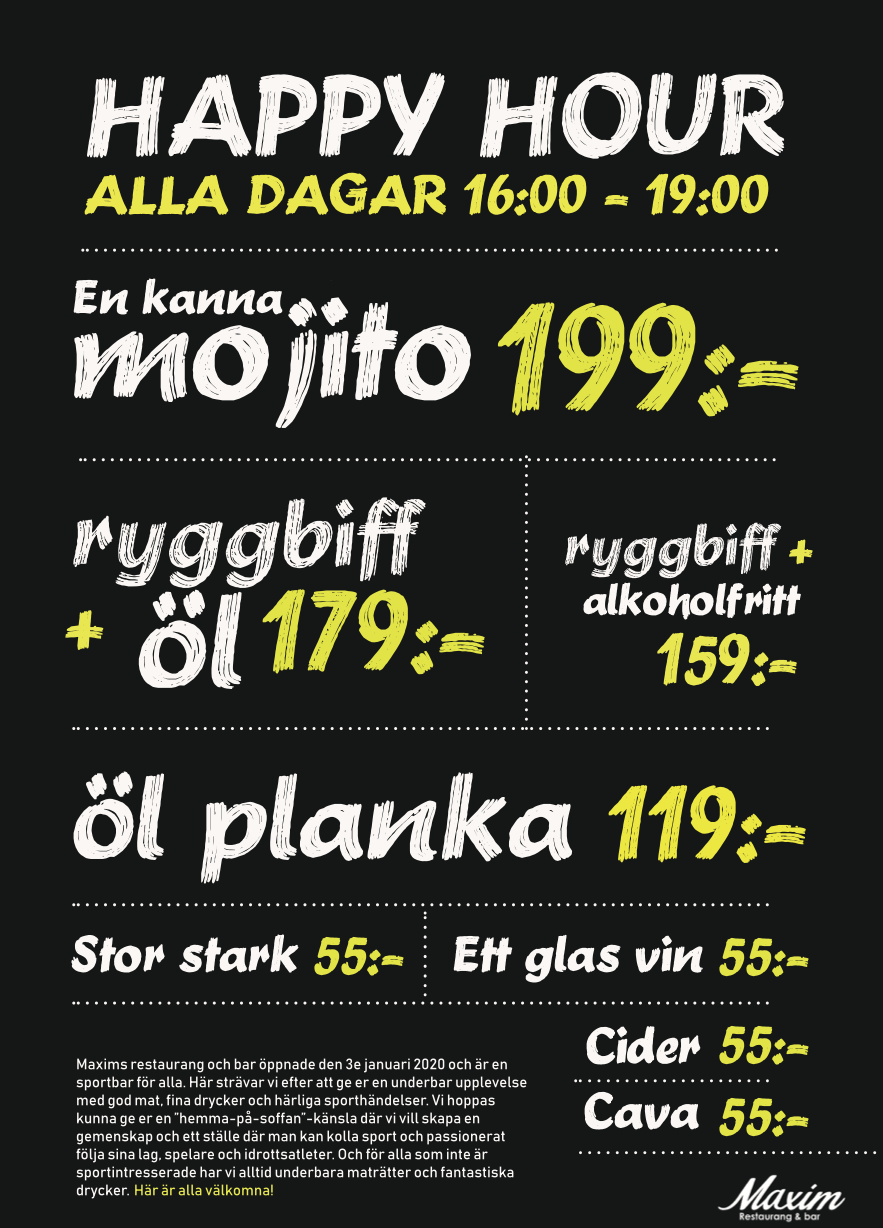 MENY - Maxim Burger & Bar